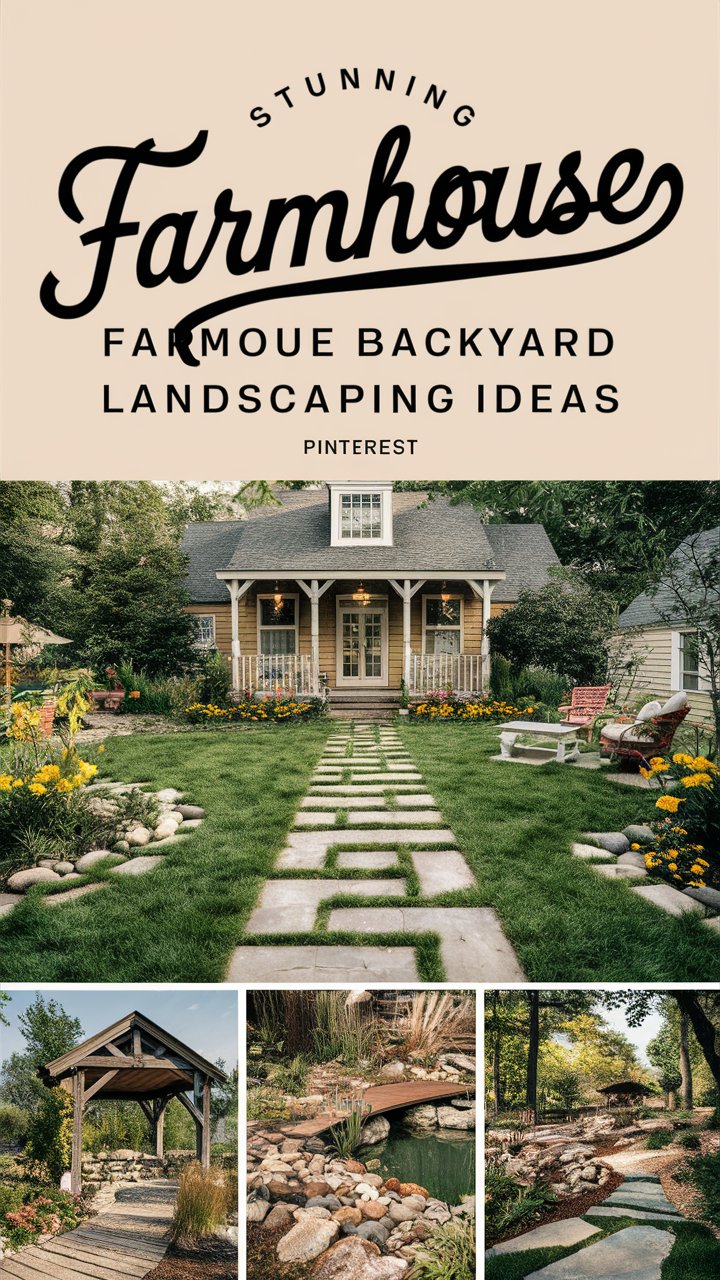 15 Stunning Farmhouse Backyard Landscaping Ideas for a Picturesque ...