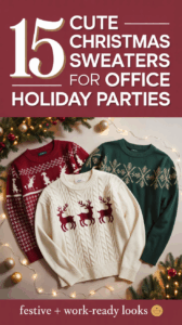 15 Cute Christmas Sweaters for Office Holiday Parties - Home Vibe Expert