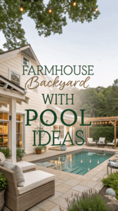 19 Farmhouse Backyard with Pool Ideas to Increase Your Property Value ...