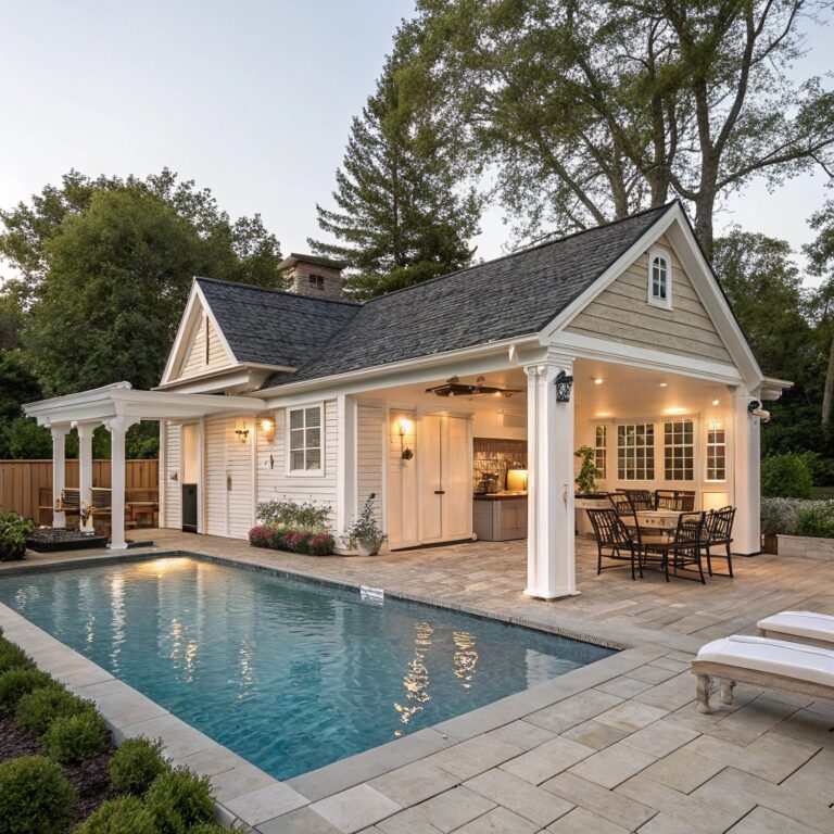 19 Farmhouse Backyard with Pool Ideas to Increase Your Property Value ...