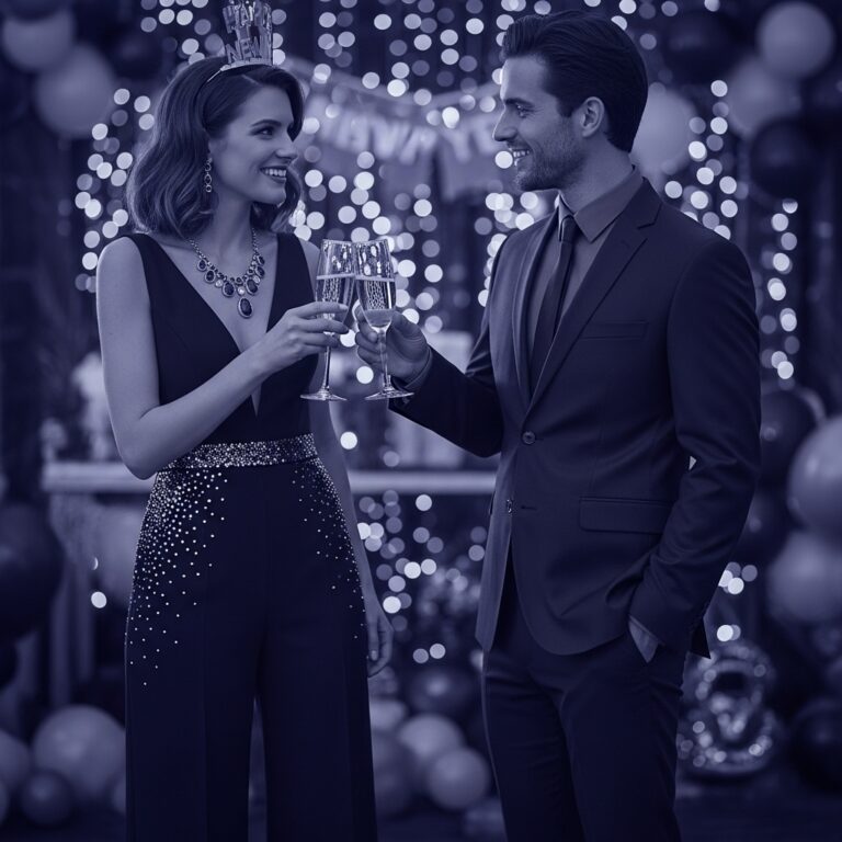 20 Matching Couple Outfits for New Year’s Eve Parties - Home Vibe Expert